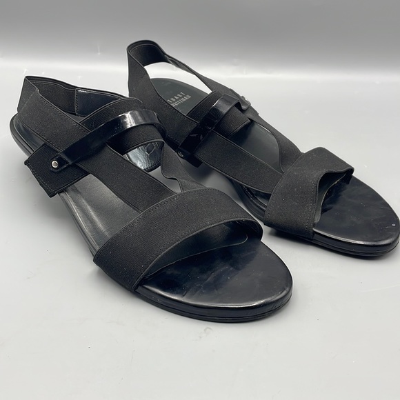 Stuart Weitzman | Shoes | Stuart Weitzman Sandal Black Wedge Open Toe ...